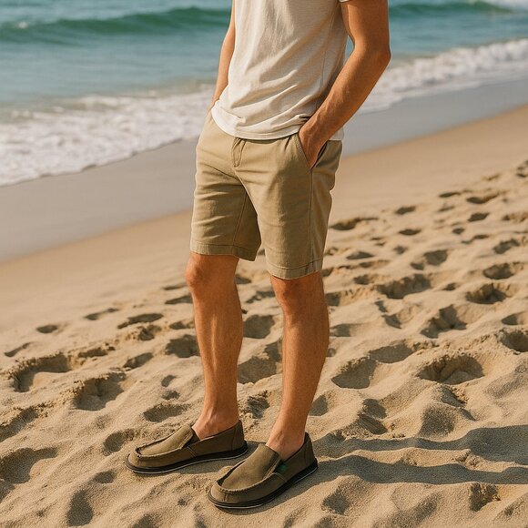 Sanuk | Shoes | Sanuk Mens Brown Canvas Sidewalk Surfer Slipon Shoes ...